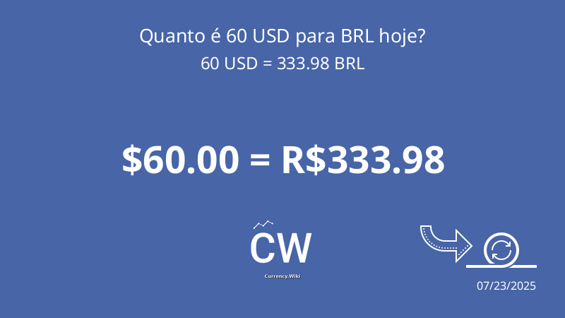 60 USD para BRL | Converta US Dollars em Brazilian Reals Agora ... 60 USD para BRL | Converta US Dollars em Brazilian Reals Agora ...